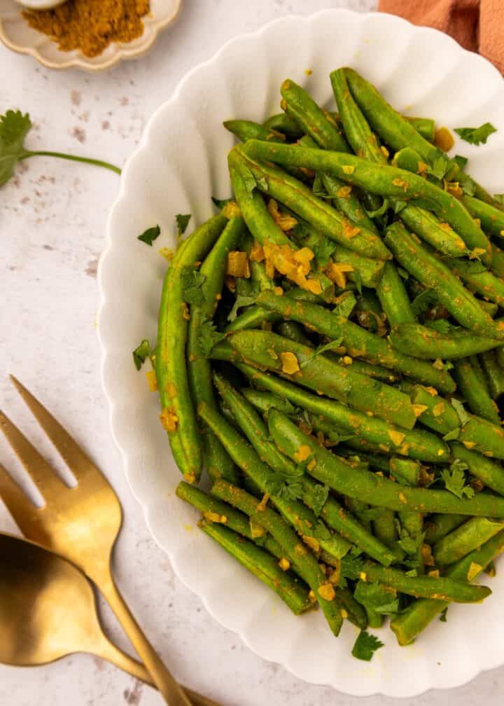 Curried Green Beans | Living Chirpy
