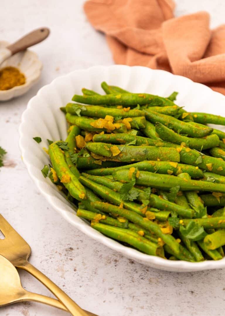 Curried Green Beans | Living Chirpy