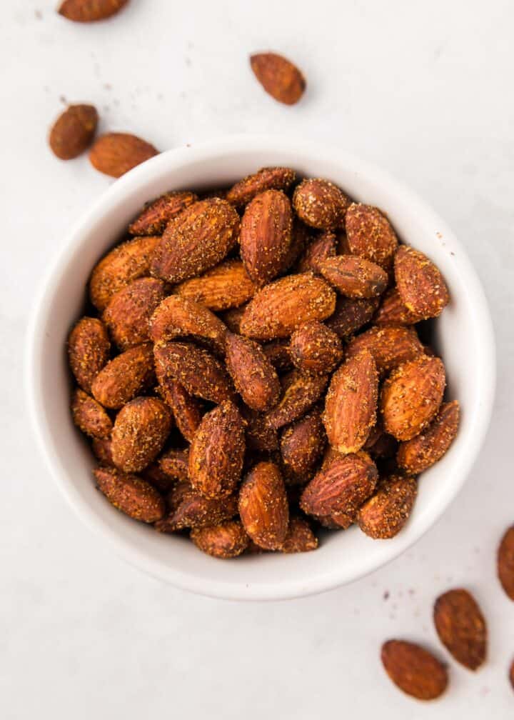 Spicy Roasted Almonds | Living Chirpy