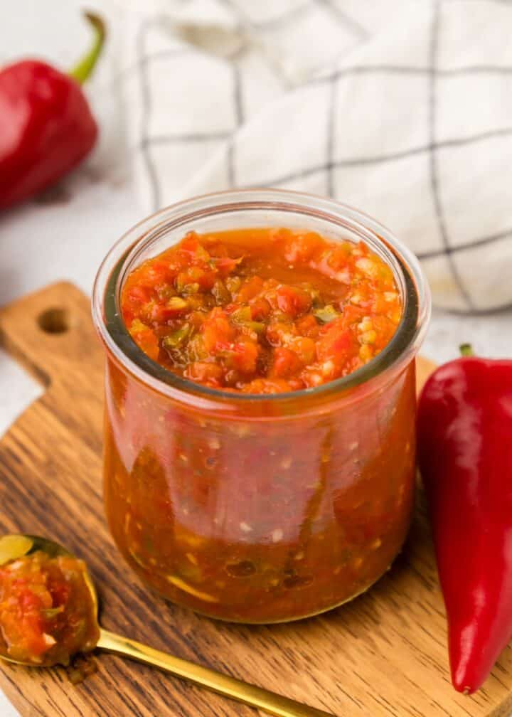Red Pepper Relish | Living Chirpy