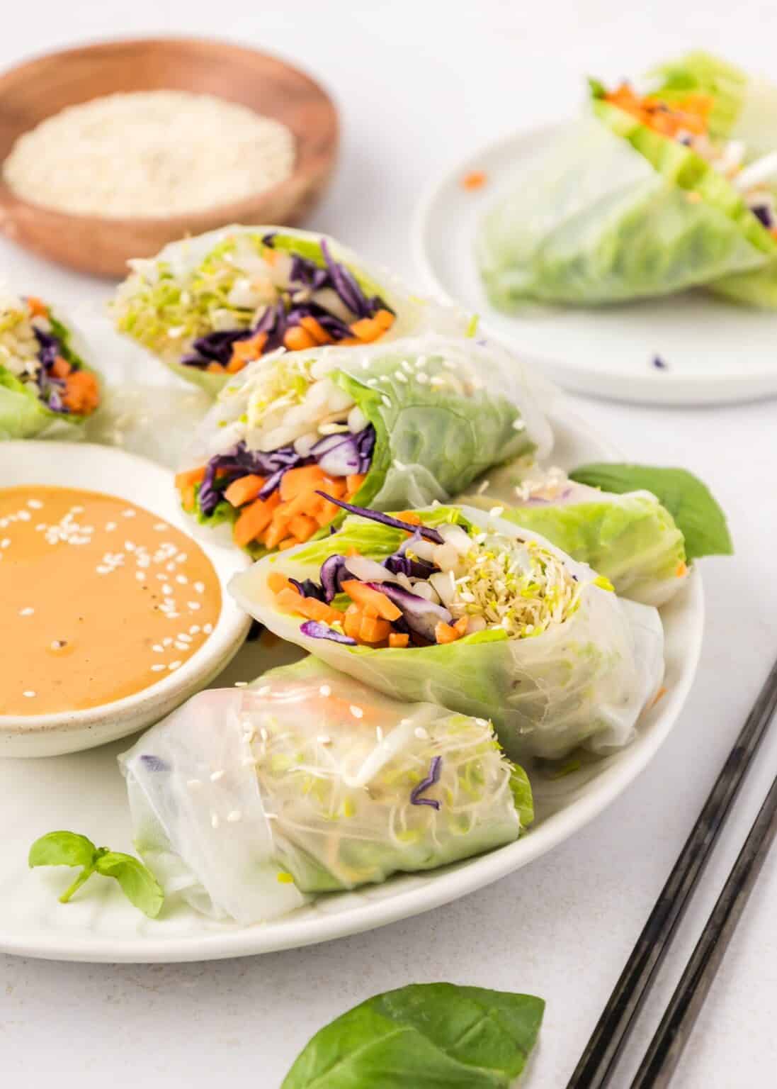 Veggie Spring Rolls | Living Chirpy