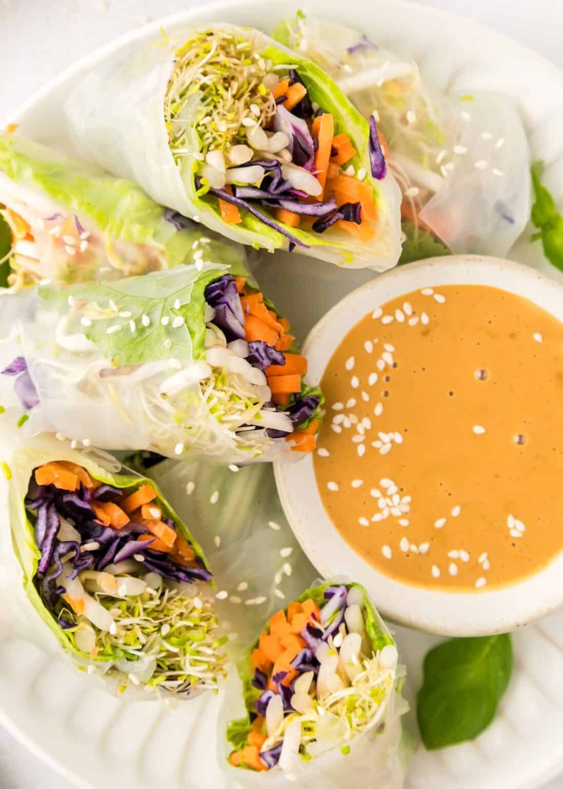 Veggie Spring Rolls | Living Chirpy