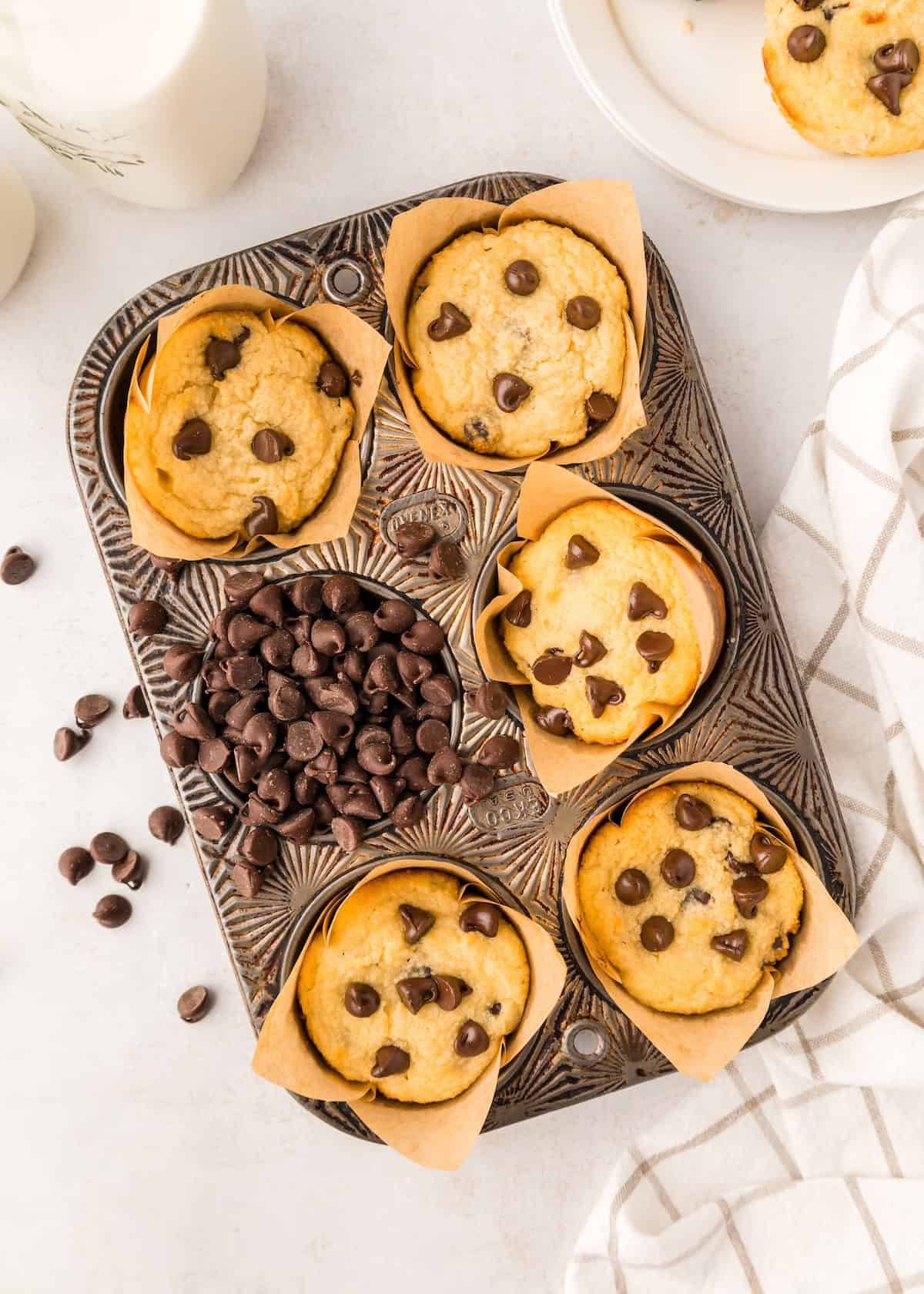 Healthy Chocolate Chip Muffins | Living Chirpy