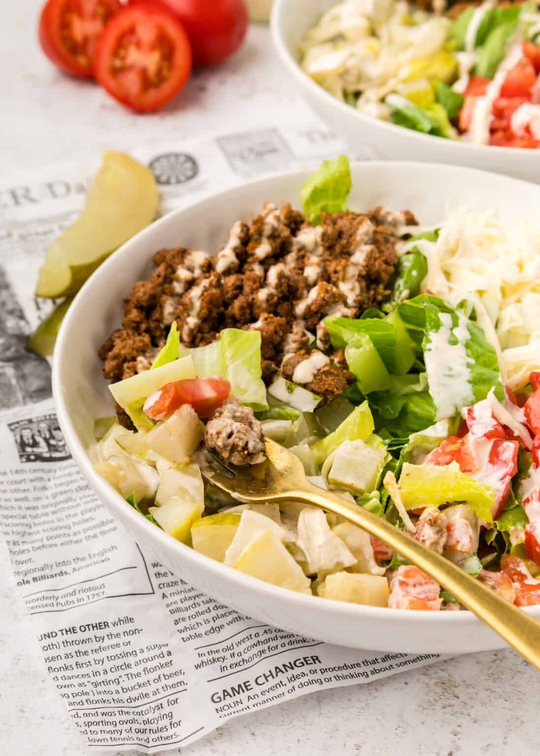Cheeseburger Salad | Living Chirpy