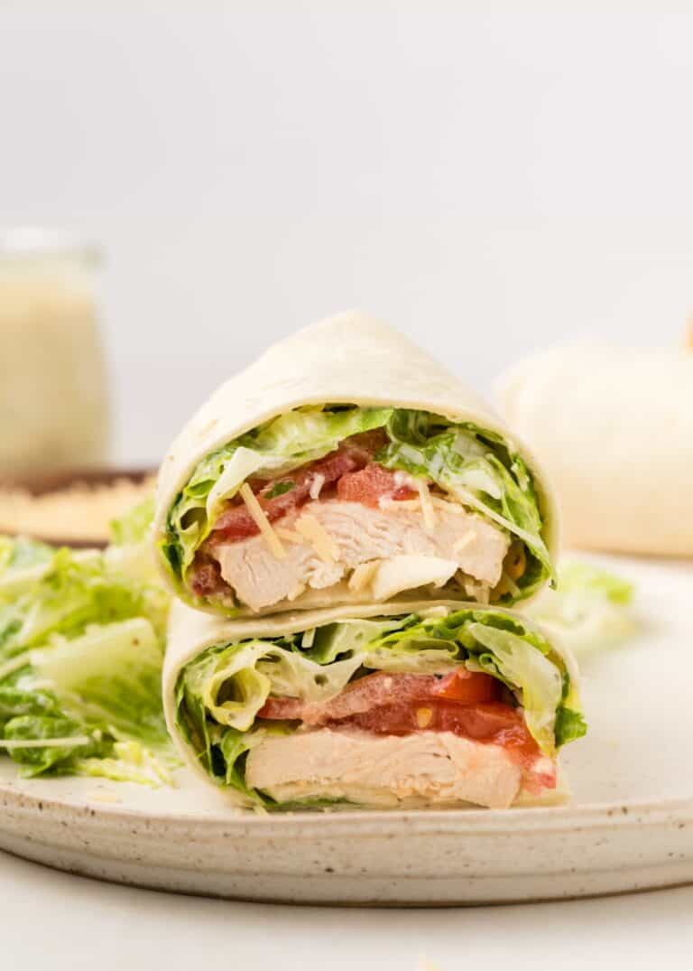 Chicken Caesar Wrap | Living Chirpy