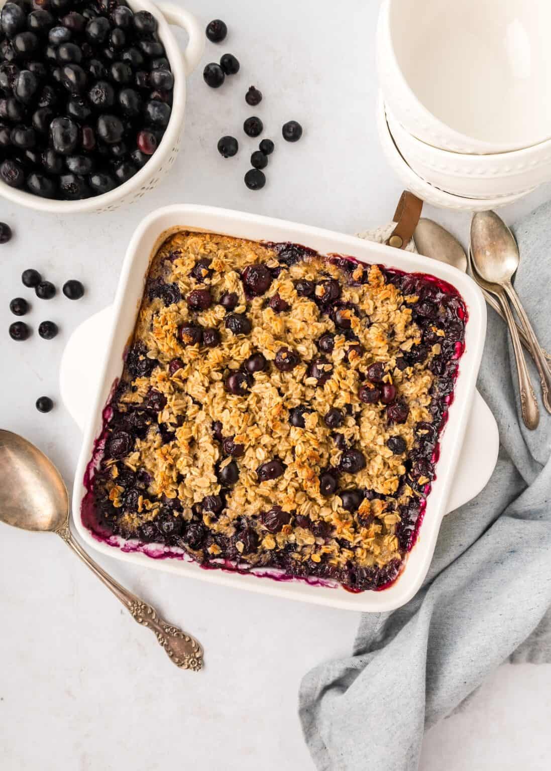 Baked Blueberry Oatmeal | Living Chirpy
