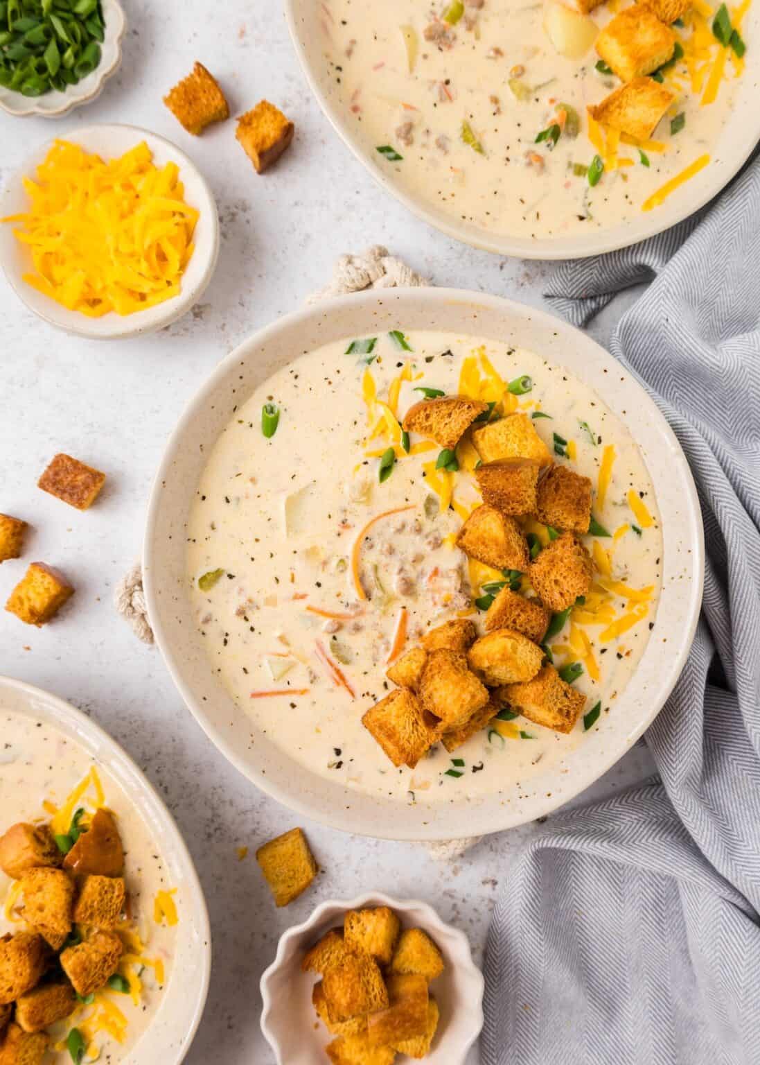 Cheeseburger Soup | Living Chirpy