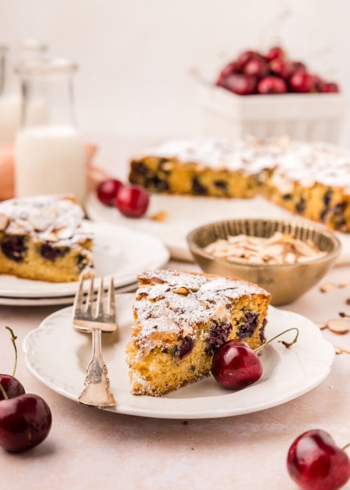 Cherry Almond Cake | Living Chirpy