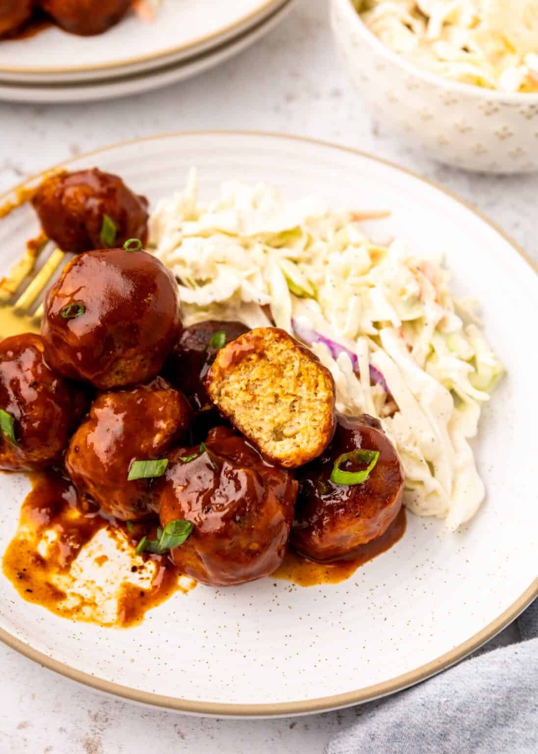 BBQ Chicken Meatballs | Living Chirpy