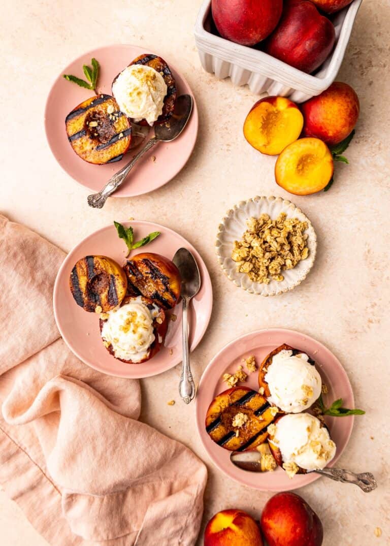 Honey Grilled Peaches | Living Chirpy