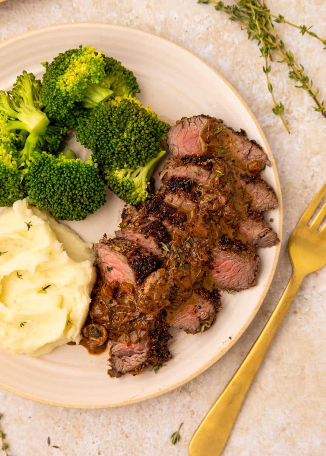 Steak with Mushroom Sauce | Living Chirpy