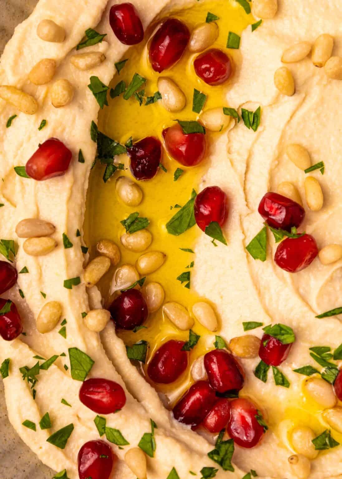 Toasted Pine Nut Hummus | Living Chirpy