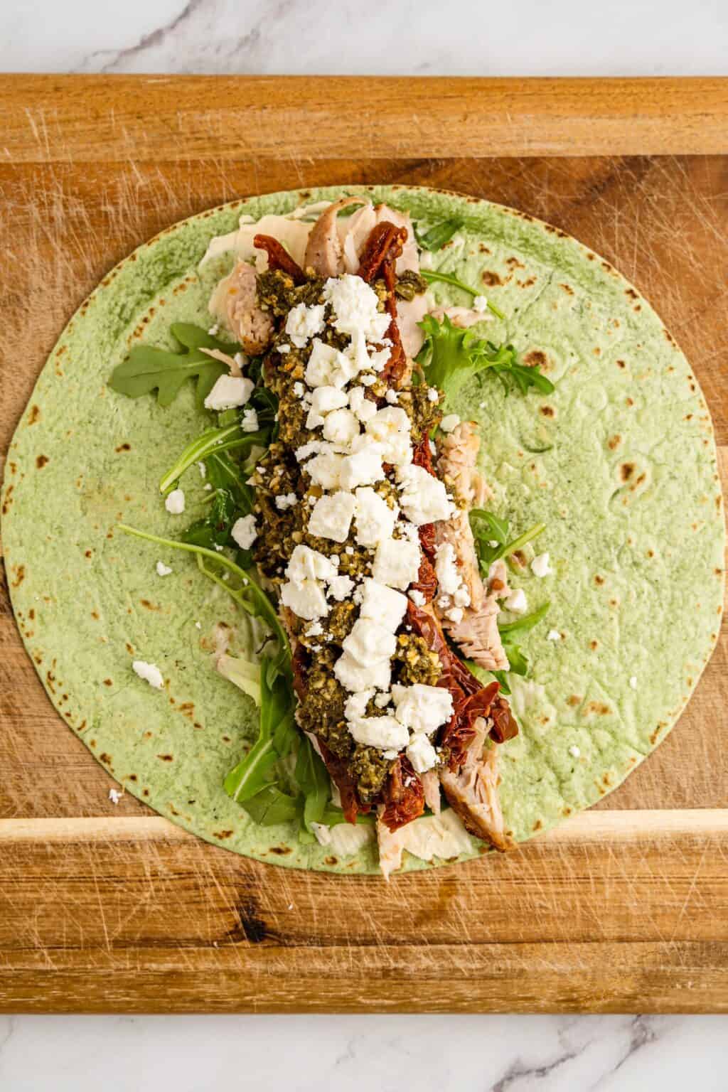 Chicken Pesto Wrap | Living Chirpy